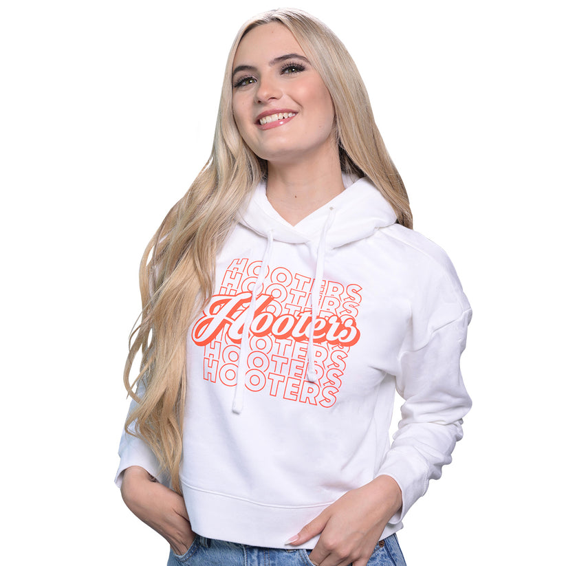 Ladies Long Crop Stacked Hoodie – Hooters Online Store